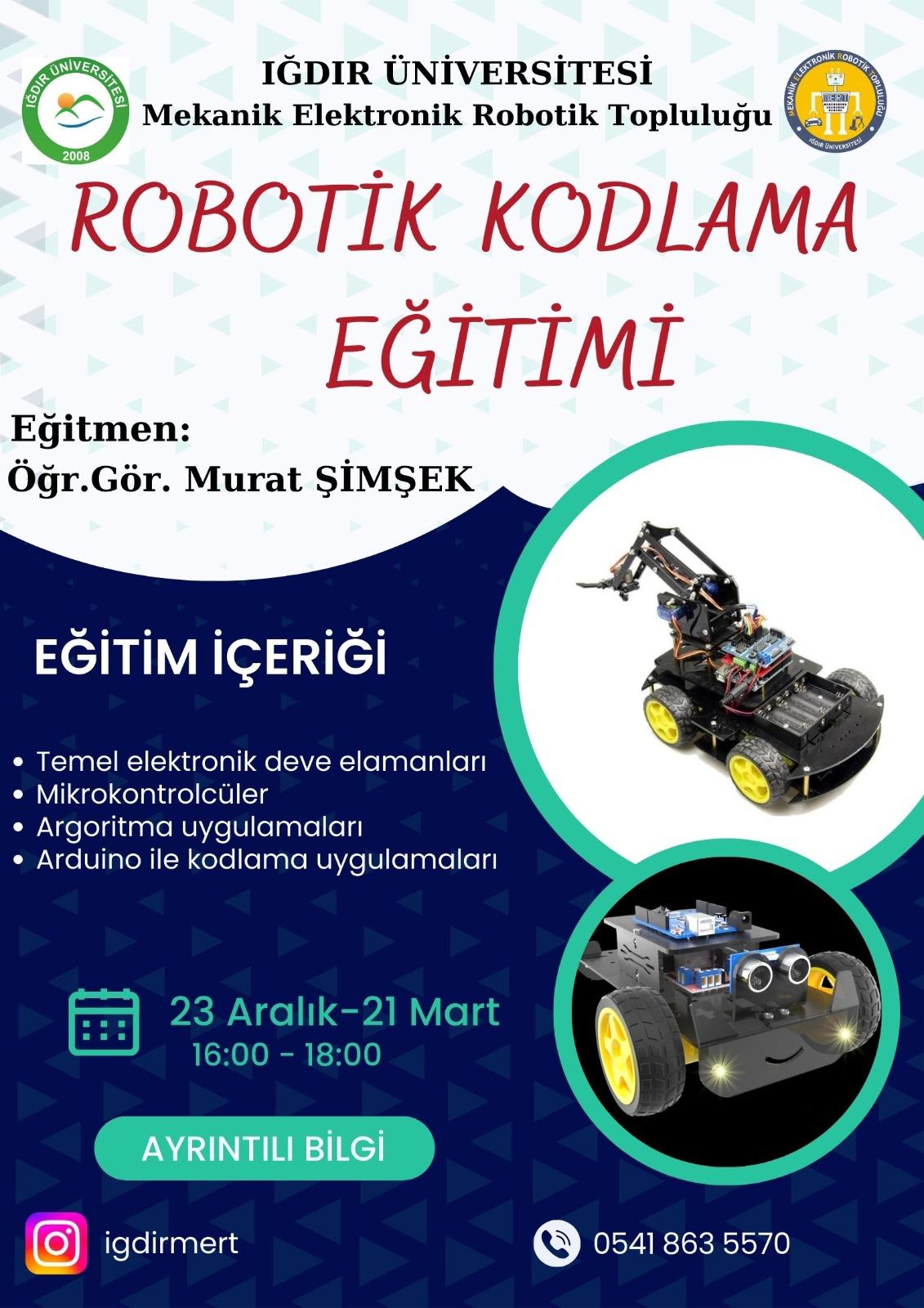 Robotik Kodlama, 3D Tasarım ve 3D Yazıcı Eğitimleri | igdir.edu.tr